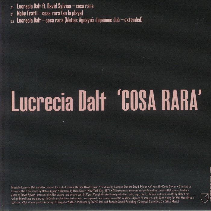 Lucrecia DALT - Cosa Rara Vinyl at Juno Records.