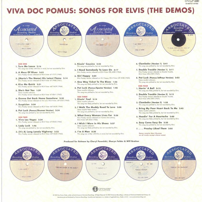 Doc POMUS - Viva Doc Pomus: Songs For Elvis (The Demos) (Record Store ...