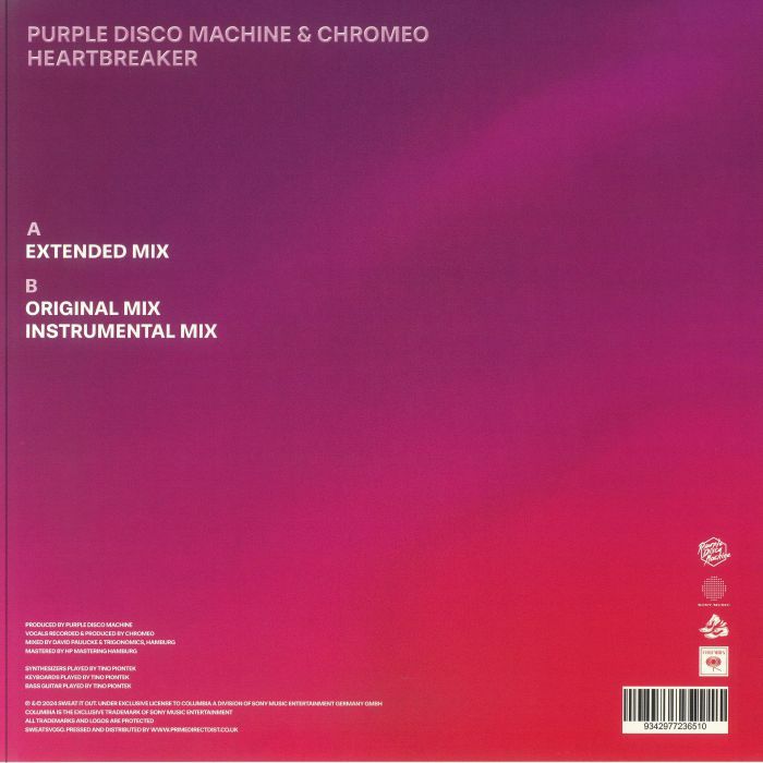 PURPLE DISCO MACHINE/CHROMEO - Heartbreaker (B-STOCK) Vinyl at Juno ...