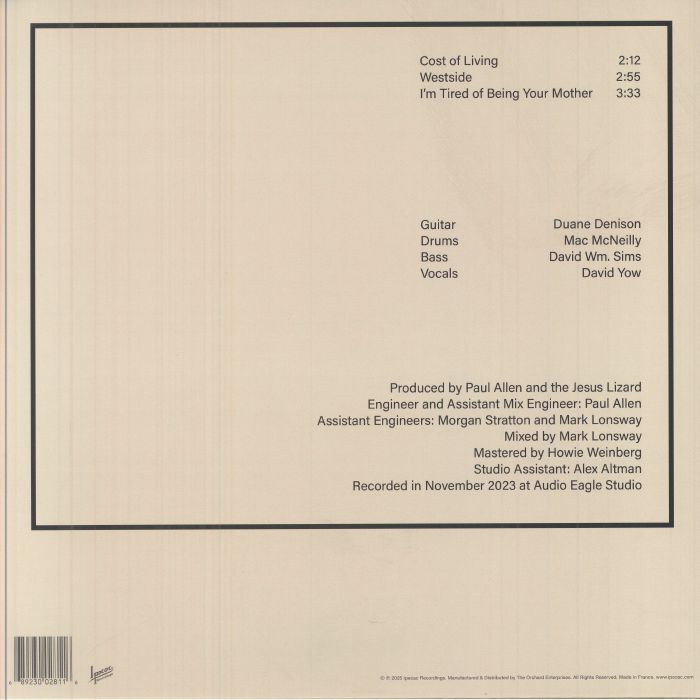 The JESUS LIZARD - Flux (Record Store Day RSD 2025) Vinyl at Juno Records.