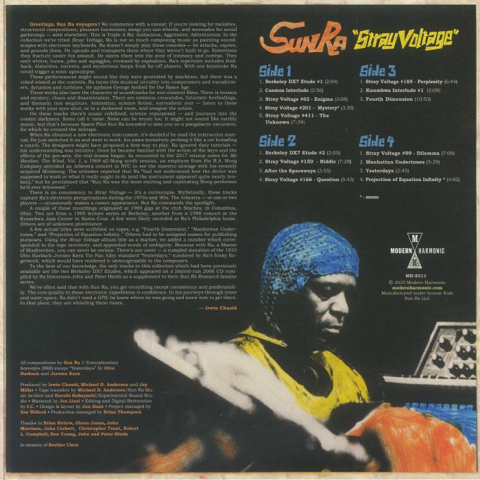 SUN RA - Stray Voltage (Record Store Day RSD 2025) Vinyl at Juno Records.
