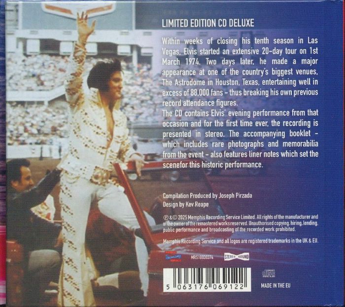 Elvis PRESLEY - Live At The Houston Astrodome 1974 CD at Juno Records.