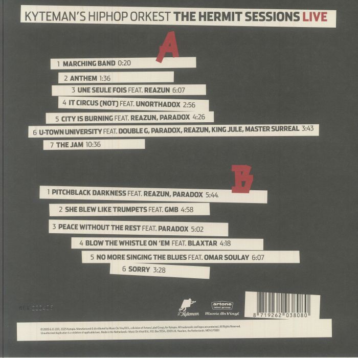 KYTEMAN'S HIPHOP ORKEST - The Hermit Sessions Live (Record Store Day ...