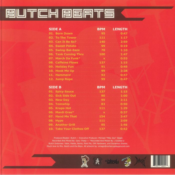 BUTCH - Butch Beats Vol 1: Original Drum Breaks Vinyl at Juno Records.