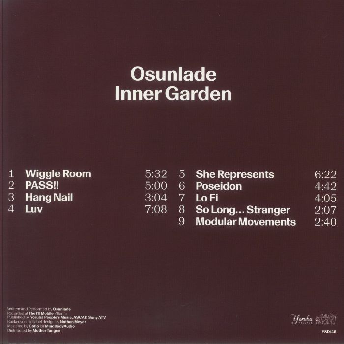 OSUNLADE - Inner Garden Vinyl at Juno Records.
