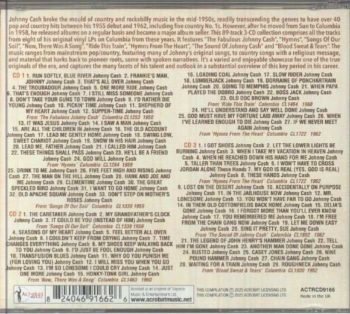 Johnny CASH - Complete Columbia Albums 1958-62 CD at Juno Records.
