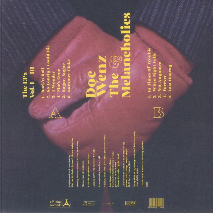 Doc WENZ & MELANCHOLICS - The EPs Vol I-III Vinyl at Juno Records.