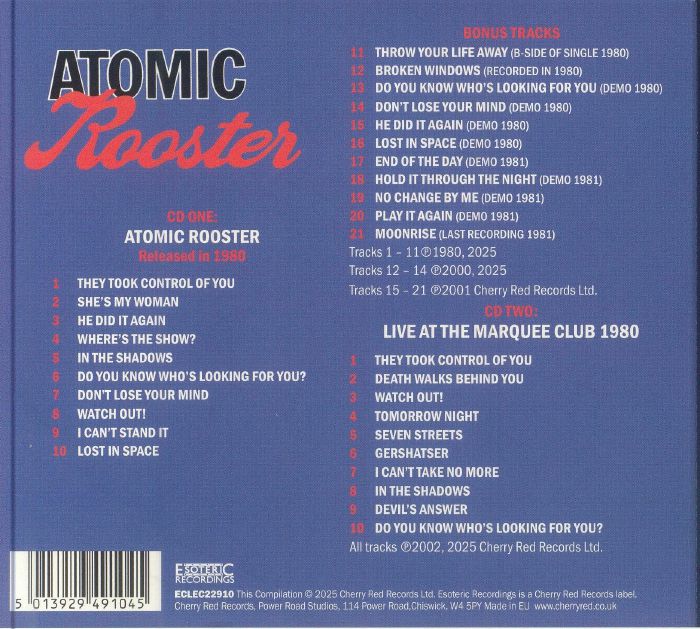 ATOMIC ROOSTER - Atomic Rooster (Expanded Edition) CD at Juno Records.