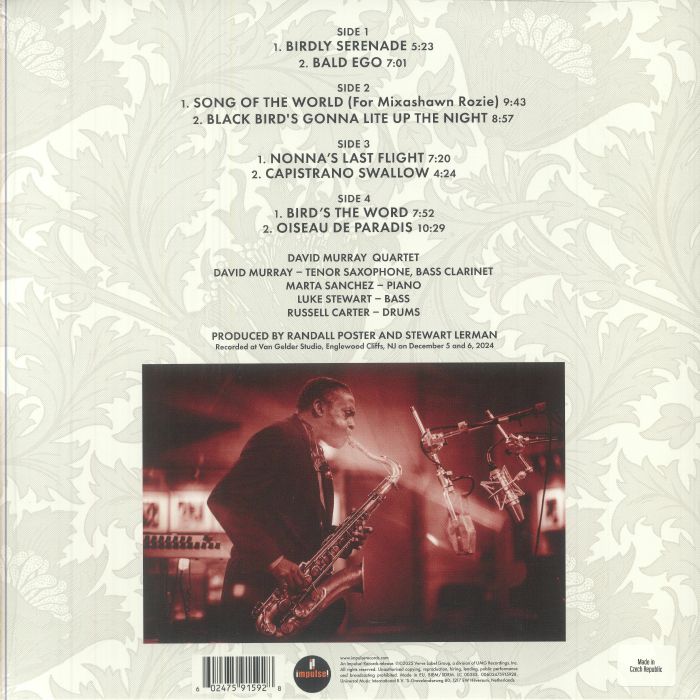 DAVID MURRAY QUARTET - Birdly Serenade Vinyl at Juno Records.