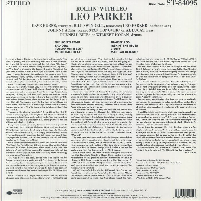 Leo PARKER - Rollin' With Leo (Tone Poet Series) Vinyl at Juno Records.