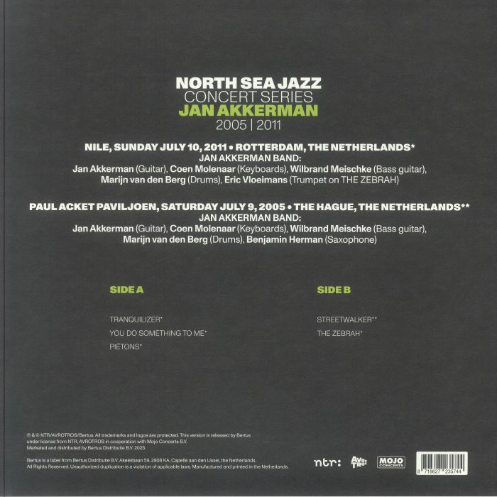 Jan AKKERMAN - North Sea Jazz Concert Series Vinyl at Juno Records.