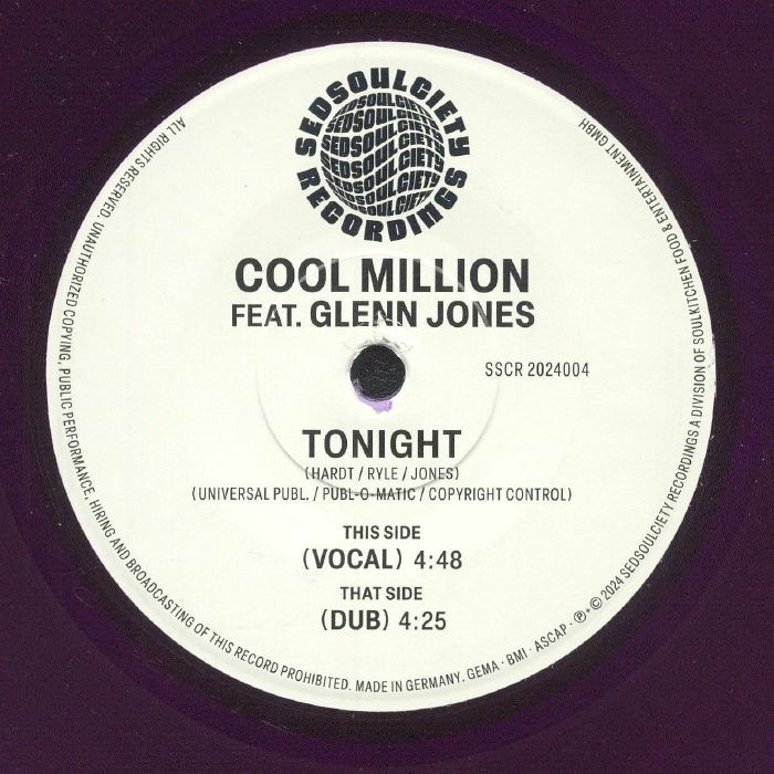 COOL MILLION feat GLENN JONES - Tonight (reissue) Vinyl at Juno Records.