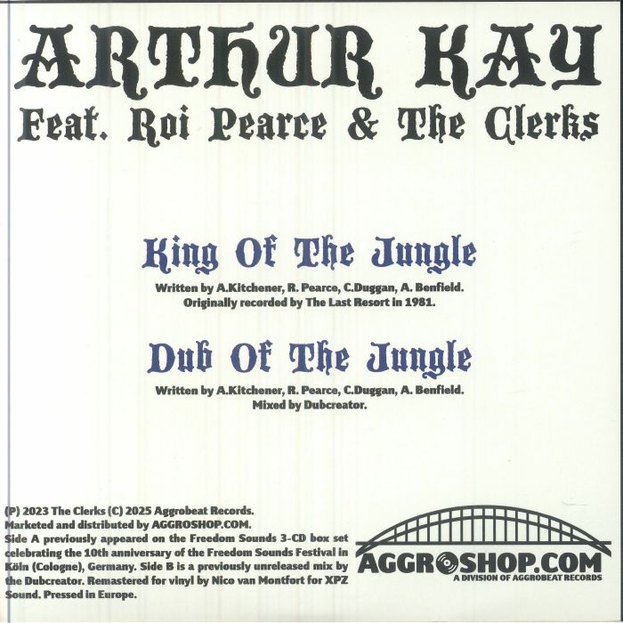 Arthur KAY feat ROI PEARCE/THE CLERKS - King Of The Jungle Vinyl at ...