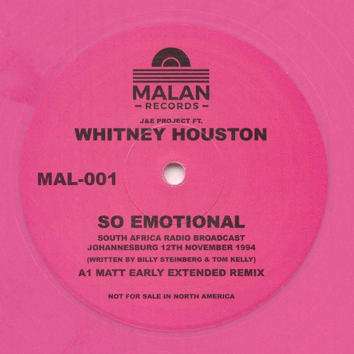 J&E PROJECT feat WHITNEY HOUSTON - So Emotional Vinyl at Juno Records.