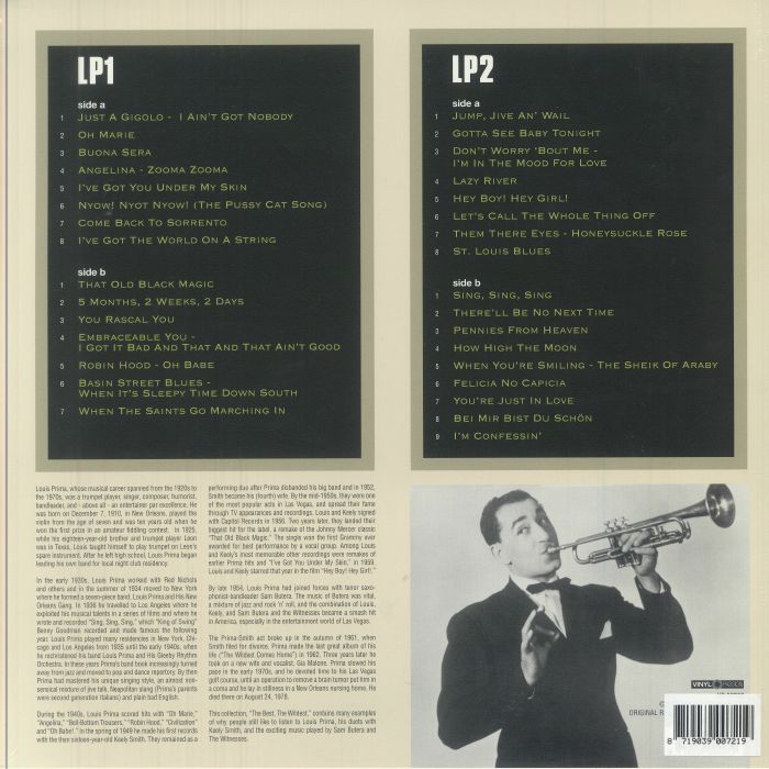 Louis PRIMA - Best: The Wildest Vinyl at Juno Records.