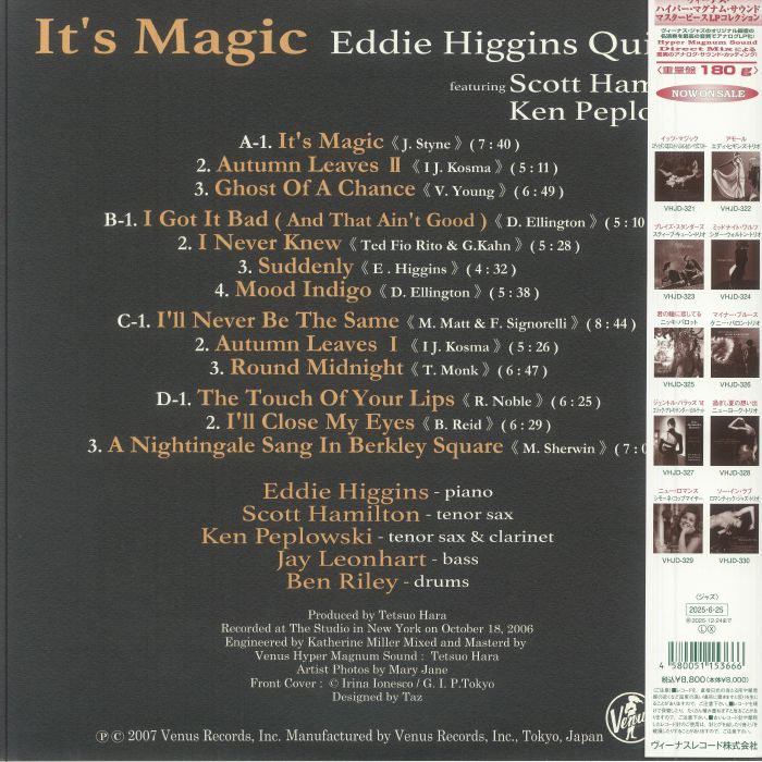 EDDIE HIGGINS QUINTET feat SCOTT HAMILTON/KEN PEPLOWSKI - It's Magic ...