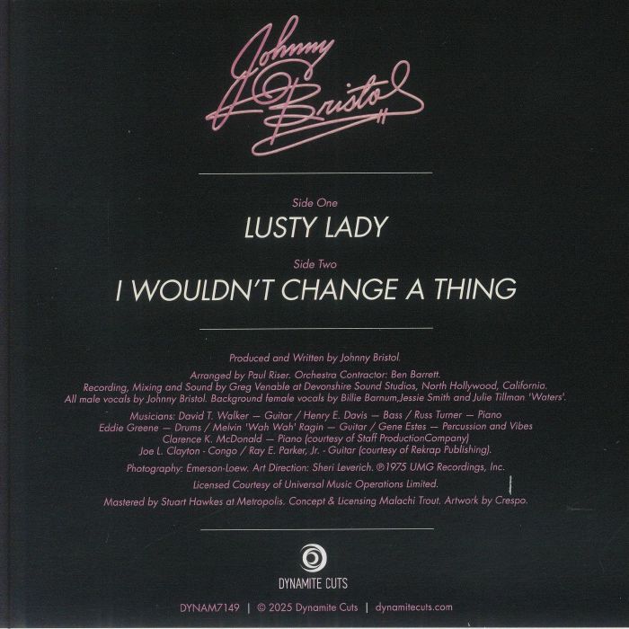 Johnny BRISTOL - Lusty Lady Vinyl at Juno Records.