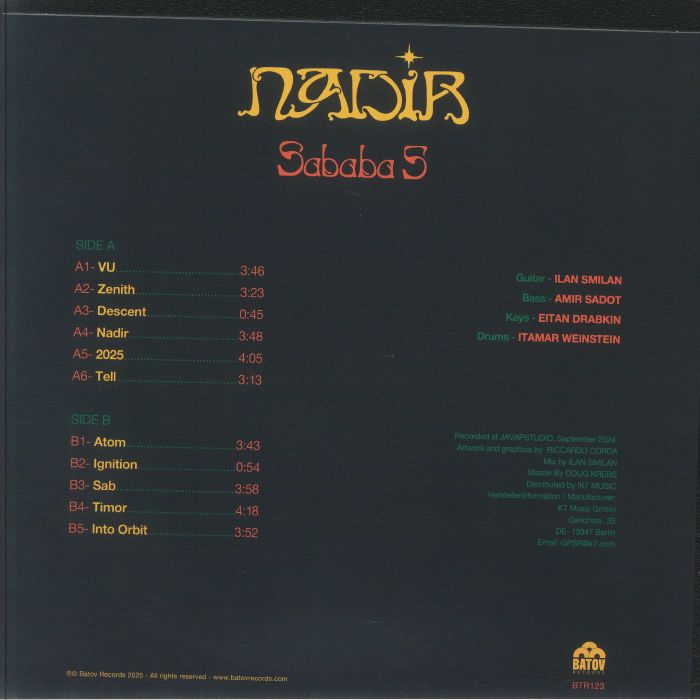 SABABA 5 - Nadir Vinyl at Juno Records.
