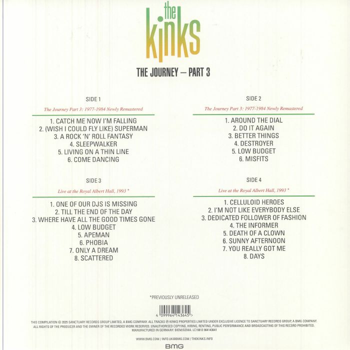 The KINKS - The Journey: Part 3 Vinyl at Juno Records.