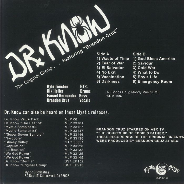 DR KNOW feat BRANDON CRUZ - The Original Group (reissue) Vinyl at Juno ...