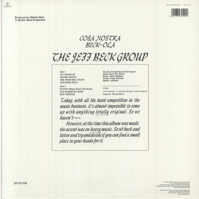 The JEFF BECK GROUP - Beck Ola (remastered) Vinyl at Juno Records.