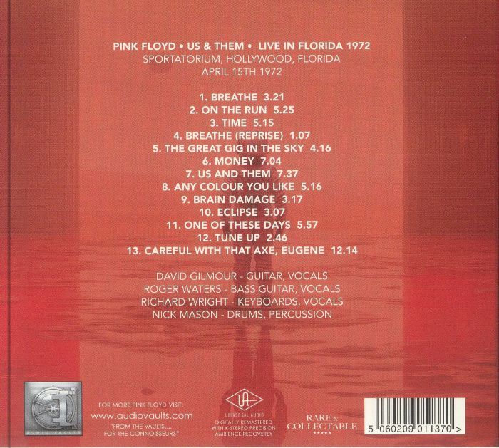 PINK FLOYD - Us & Them Florida Live 1972 CD at Juno Records.