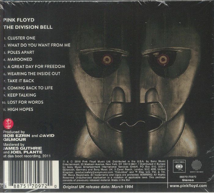 PINK FLOYD - The Division Bell (reissue) CD at Juno Records.
