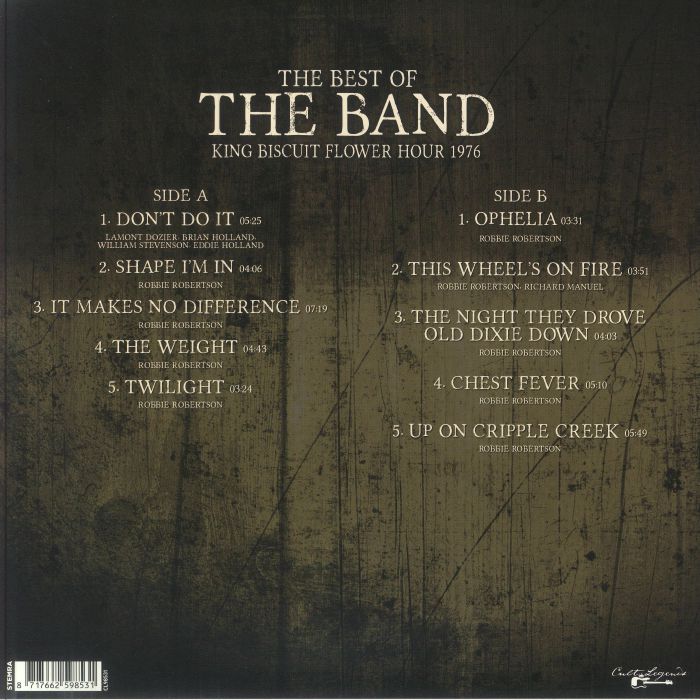 The BAND - The Best Of Band: King Biscuit Flower Hour 1976 Vinyl at ...