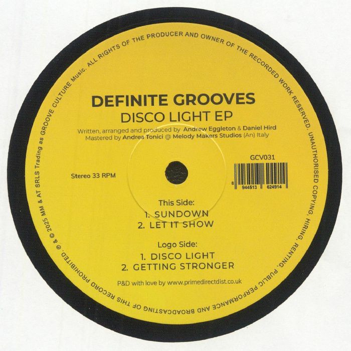 DEFINITE GROOVES - Disco Light EP Vinyl at Juno Records.