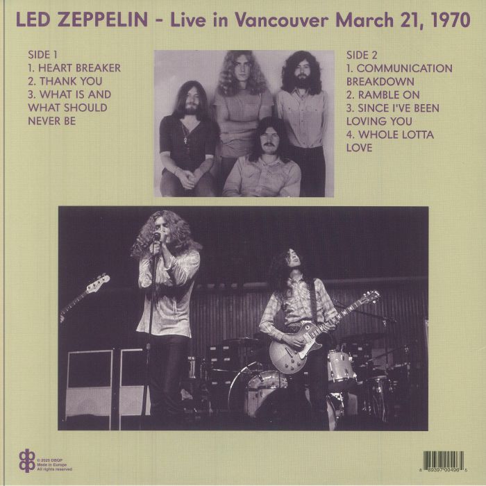 LED ZEPPELIN - Mudslide: Live In Vancouver March 21 1970 Vinyl at Juno ...