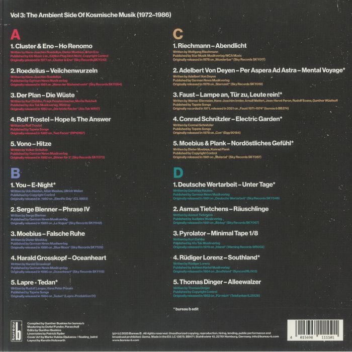 VARIOUS - Silberland Vol 3: The Ambient Side Of Kosmische Musik 1972 ...