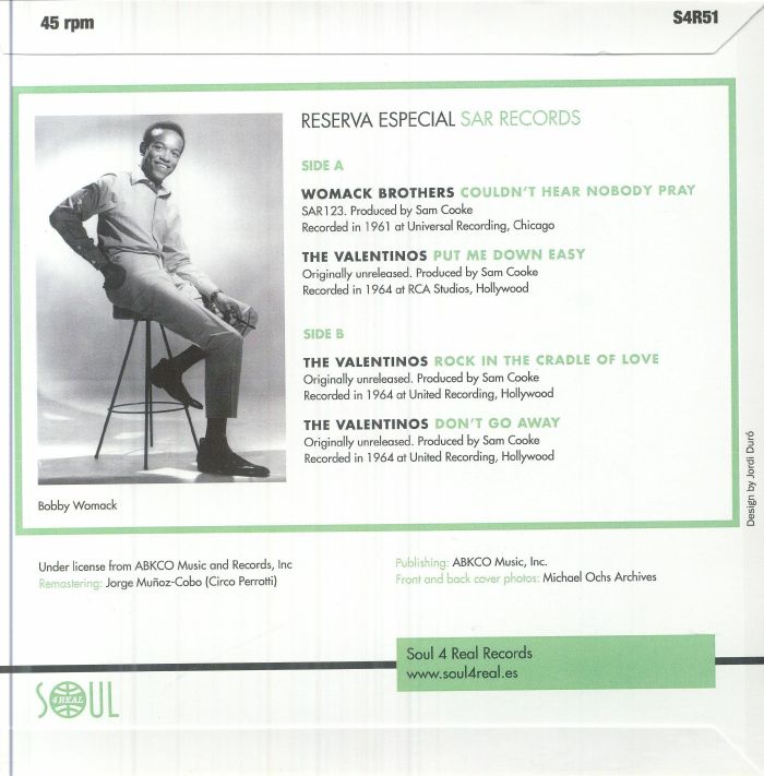 WOMACK BROTHERS/THE VALENTINOS - Reserva Special: SAR Records Vinyl at ...