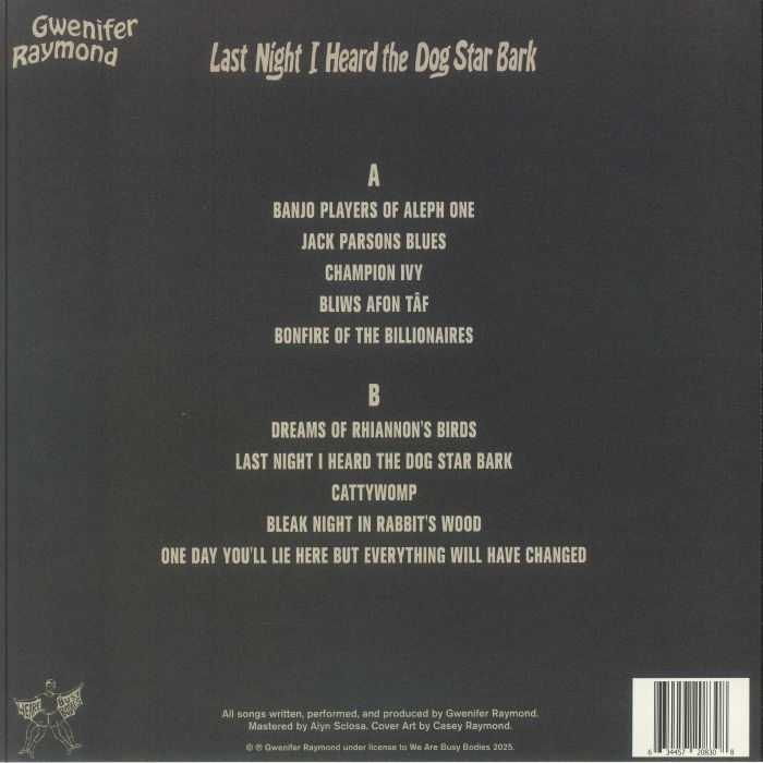 Gwenifer RAYMOND - Last Night I Heard The Dog Star Bark Vinyl at Juno ...