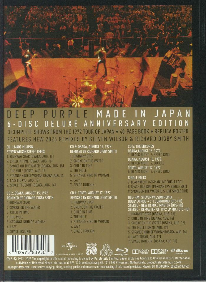 DEEP PURPLE - Made In Japan: Steven Wilson Remix (Deluxe Edition) CD at Juno Records.