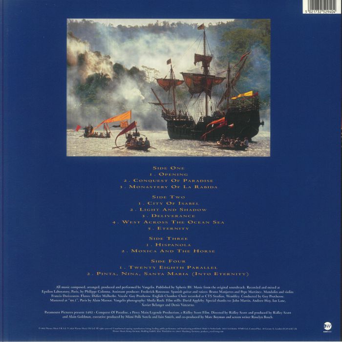 VANGELIS - 1492: Conquest Of Paradise (Soundtrack) Vinyl at Juno Records.