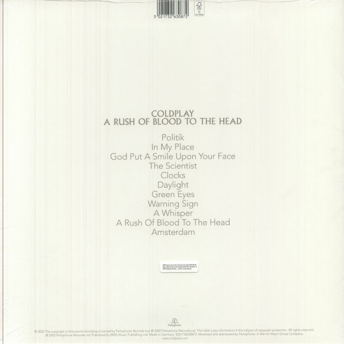 COLDPLAY - A Rush Of Blood To The Head Vinyl at Juno Records.