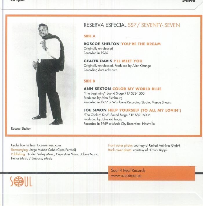 Roscoe SHELTON/GEETER DAVIS/ANNE SEXTON/JOE SIMON - Reserva Especial ...