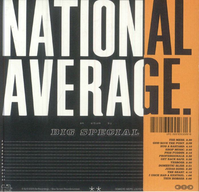 BIG SPECIAL - National Average CD at Juno Records.