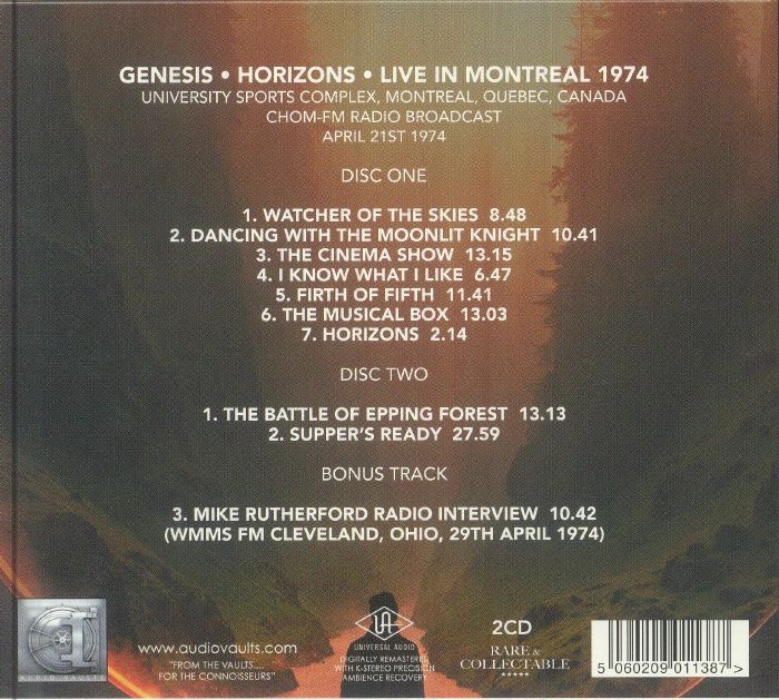 GENESIS - Horizons: Live In Montreal 1974 CD at Juno Records.
