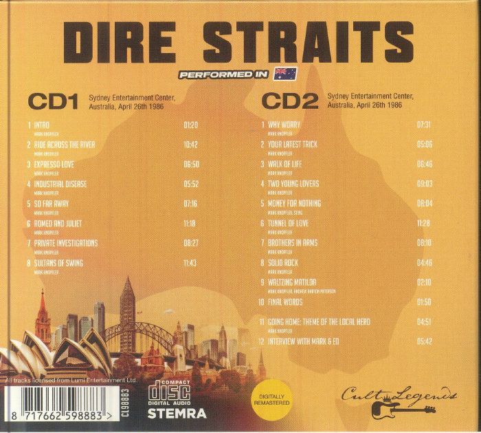 DIRE STRAITS - Performed In Australia CD at Juno Records.