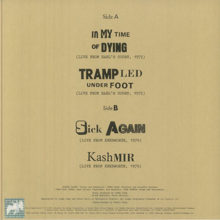 LED ZEPPELIN - Live EP (remastered) Vinyl at Juno Records.
