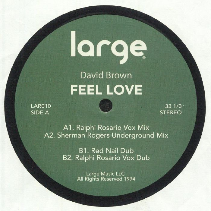 BROWN. David - Feel Love Vinyl at Juno Records.