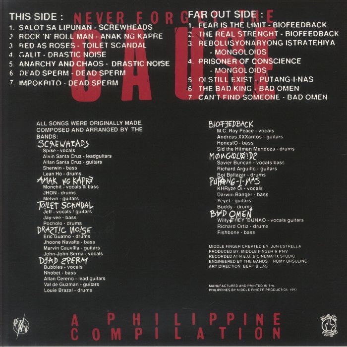 VARIOUS - Never Forget The Cause: A Philippine Compilation Vinyl at ...