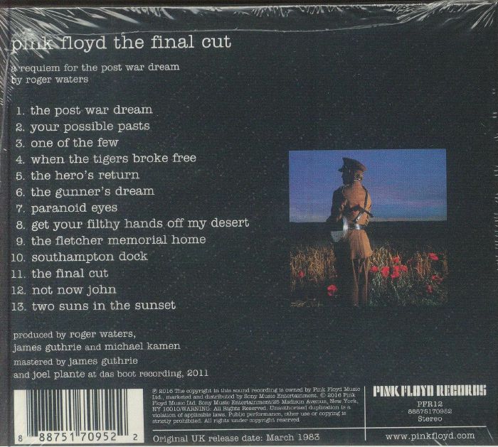 PINK FLOYD - The Final Cut CD at Juno Records.