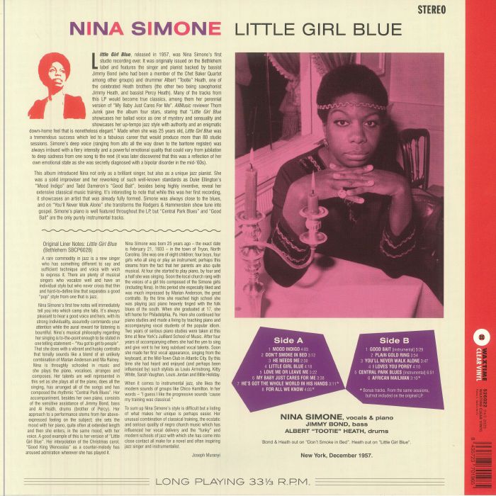 Nina SIMONE - Little Girl Blue Vinyl at Juno Records.