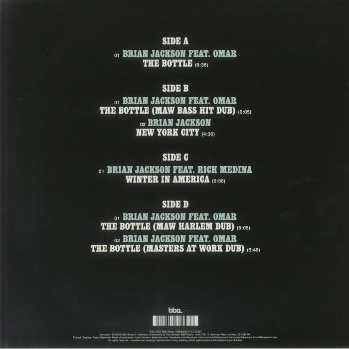 Brian JACKSON - EP One Vinyl at Juno Records.