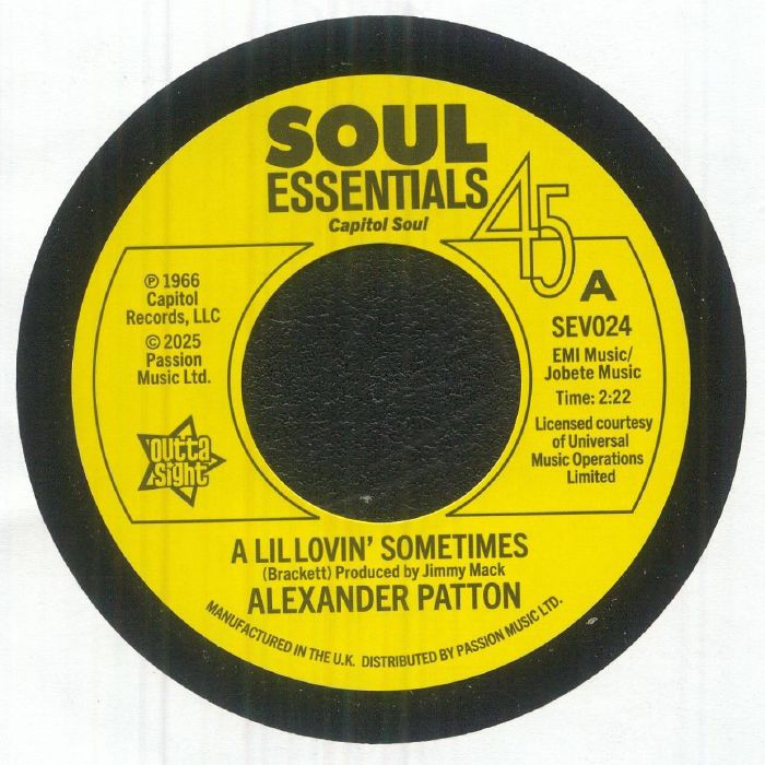 Alexander PATTON - A Lil Lovin' Sometimes Vinyl at Juno Records.