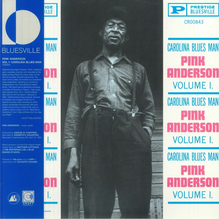 Pink ANDERSON - Volume 1: Carolina Blues Man (Bluesville Acoustic Sound ...