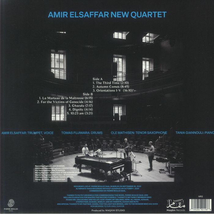 Amir ELSAFFAR - New Quartet Live At Pierre Boulez Saal Vinyl at Juno ...