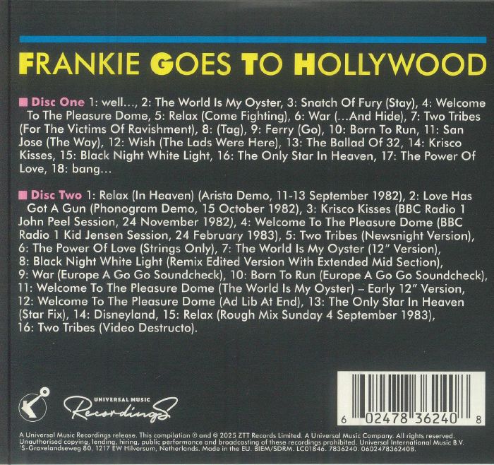 FRANKIE GOES TO HOLLYWOOD - Welcome To The Pleasuredome (Deluxe Edition ...